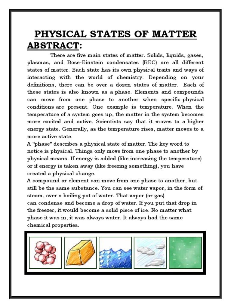 Physical States of Matter | PDF | Gases | Hardness