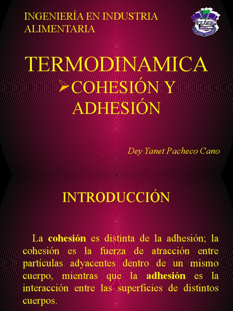 Cohesion y Adhesion | PDF | Líquidos | Fuerza intermolecular