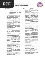 2nd Summative Test Pagbasa at Pagsusuri | PDF