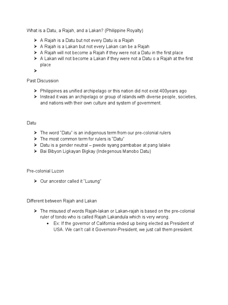 Datu Rajah Lakan by Araullo | PDF | Philippines | Southeast Asia