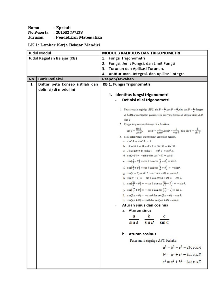 Modul Kalkulus dan Trigonometri | PDF | Komputer