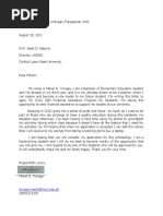 Request Letter - Cash Advance | PDF