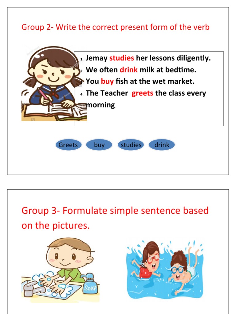 Group 2-Write The Correct Present Form of The Verb | PDF | Language ...