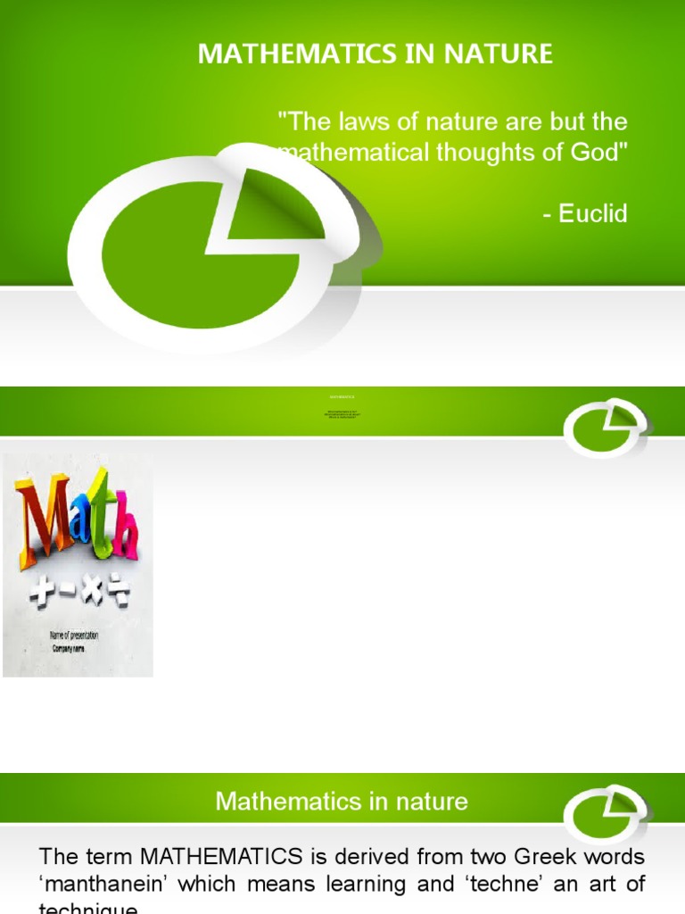 Lesson 1 What Is Math and Math in Nature | PDF