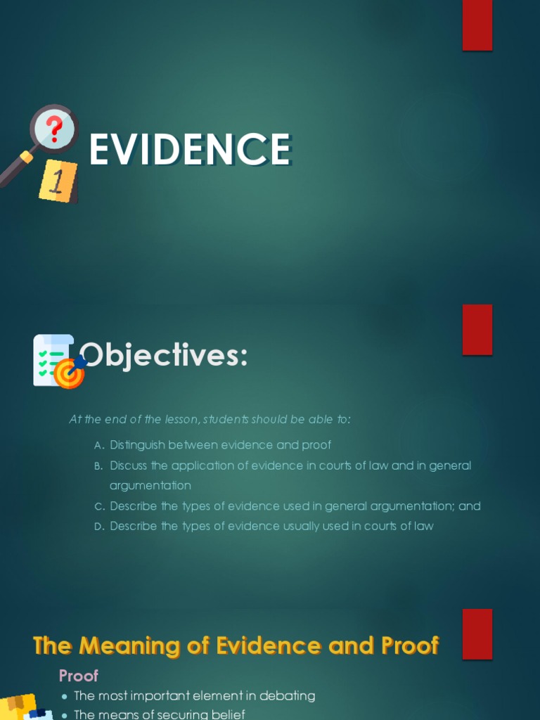 Lesson 10 - Evidence | Download Free PDF | Evidence (Law) | Evidence