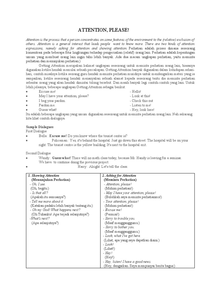 To Get Attention | PDF