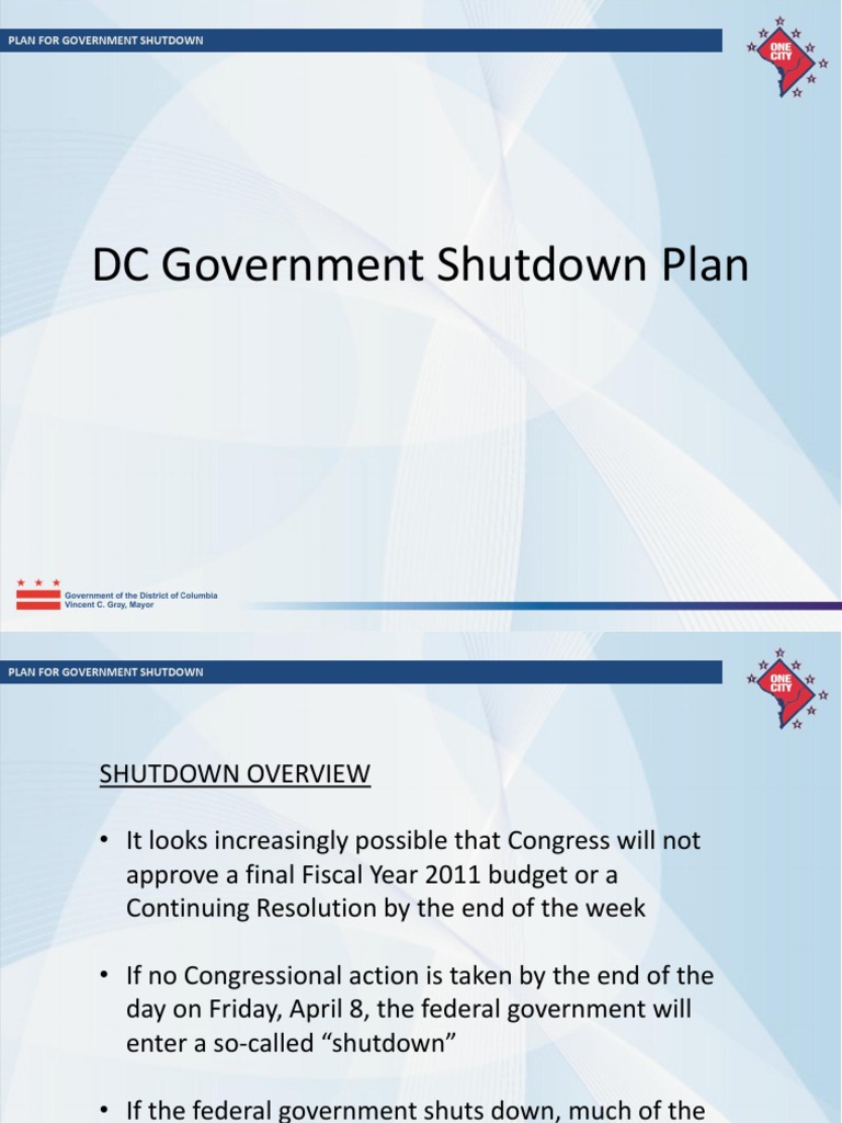 Plan For Government Shutdown | PDF | United States Federal Government ...