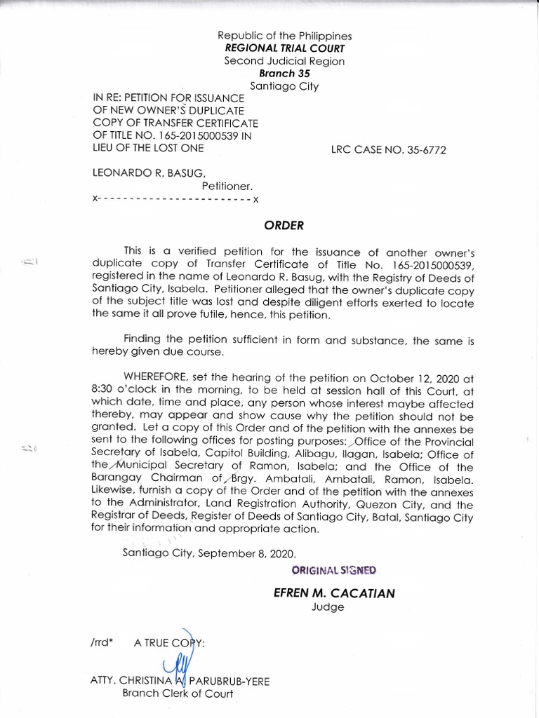 Exhibit D Order Dated September 8, 2020 | PDF | Law | Home & Garden