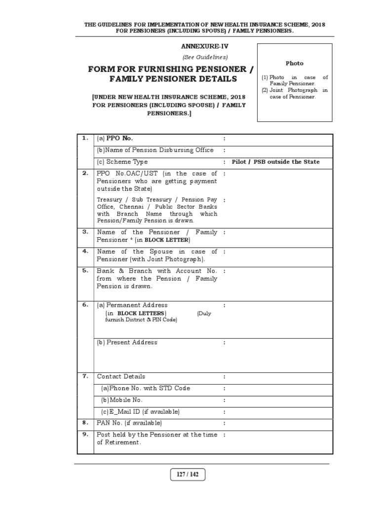 New Health Insurance Scheme 2018 Application Form PDF | PDF | Pension ...