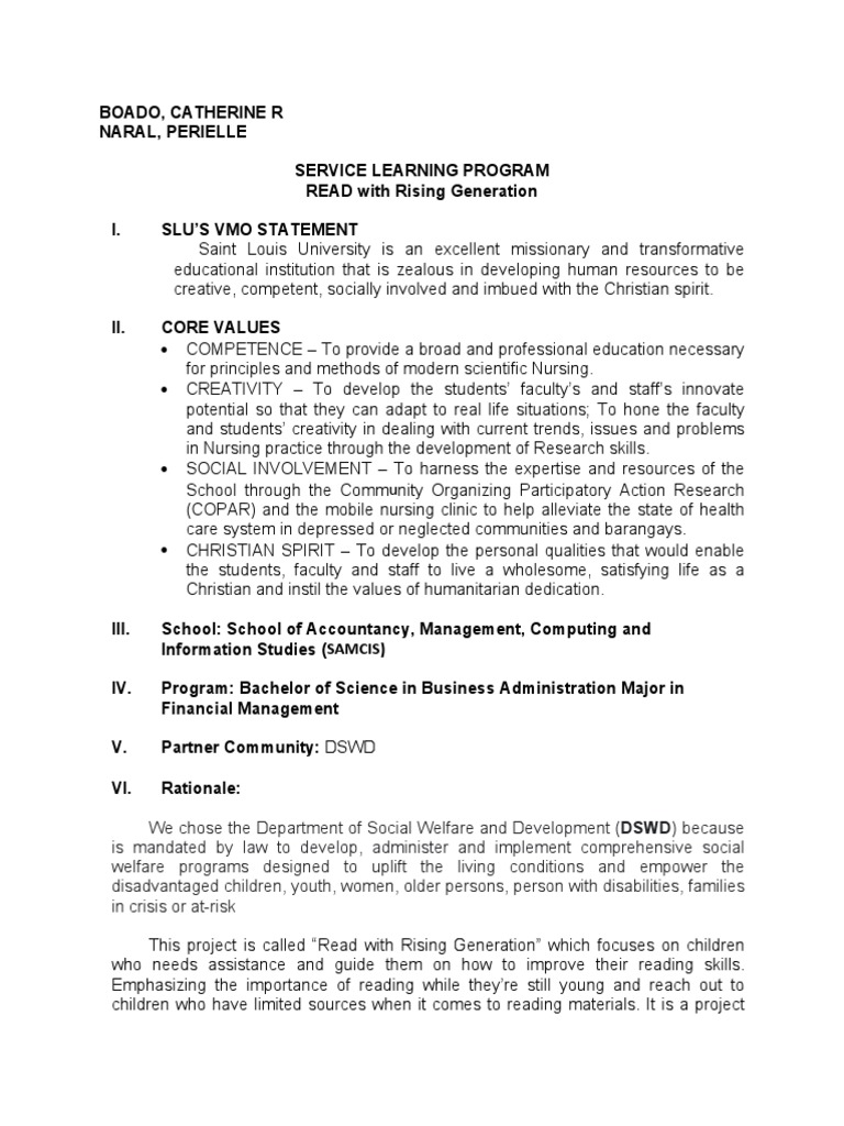 NSTP Catherine | PDF | Nursing | Service Learning