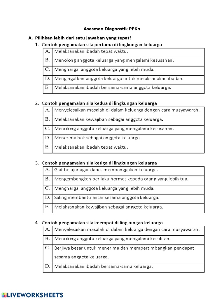Asesmen Diagnostik PPKN | PDF