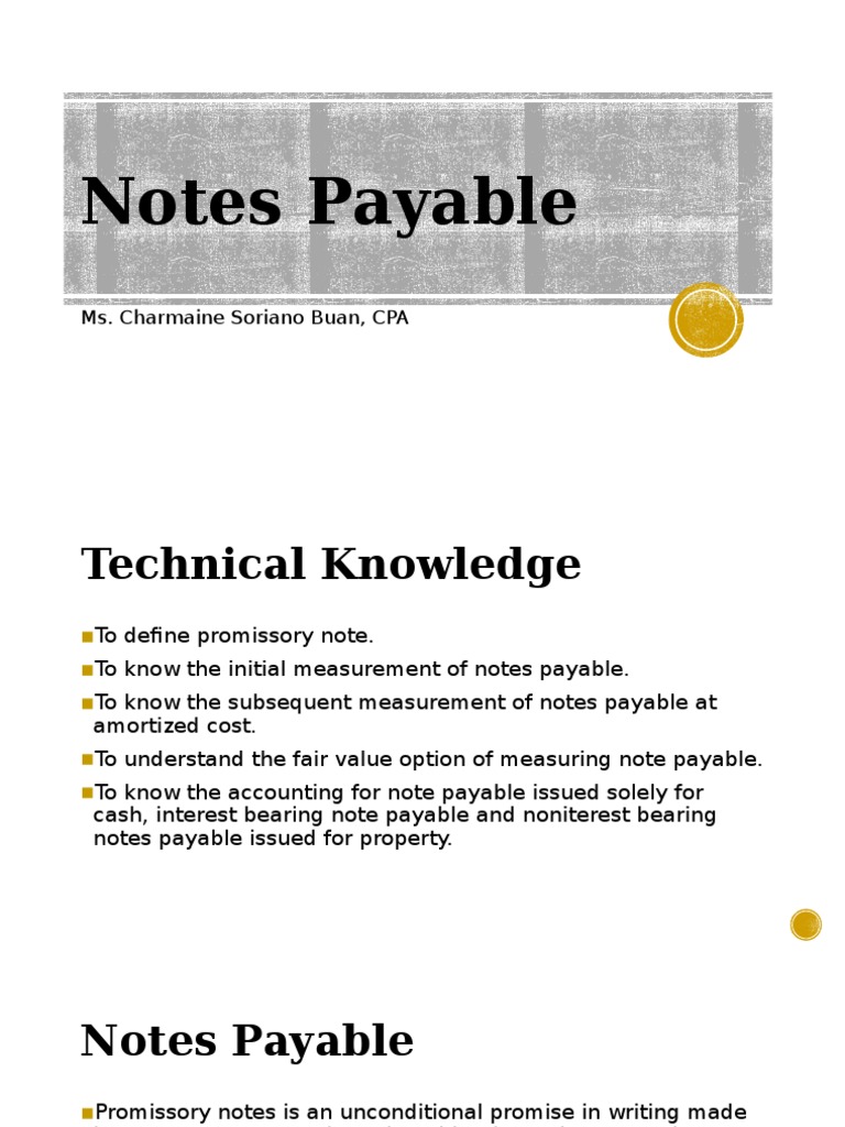 Module 6 - Notes Payable and Debt Restructure | PDF | Promissory Note ...