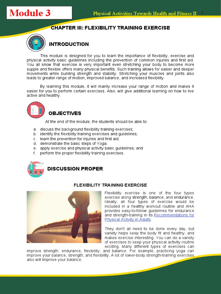 Chapter Iii: Flexibility Training Exercise: Physical Activities Towards ...
