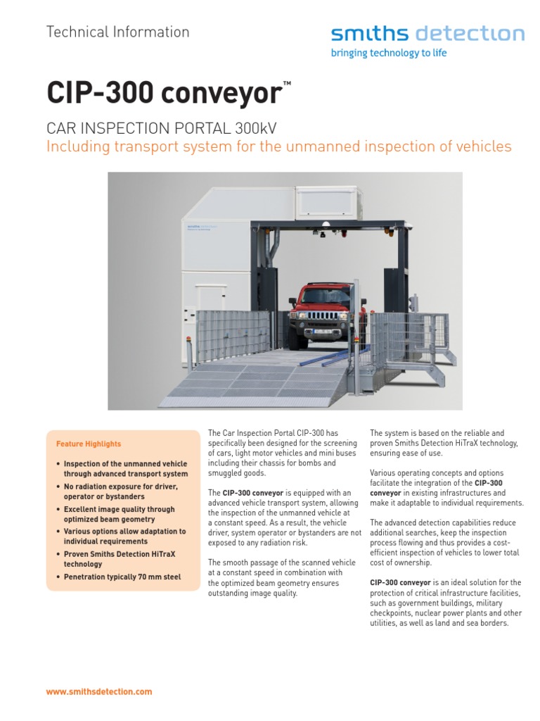 CIP-300 Conveyor: Car Inspection Portal 300Kv | PDF | Transport | Vehicles