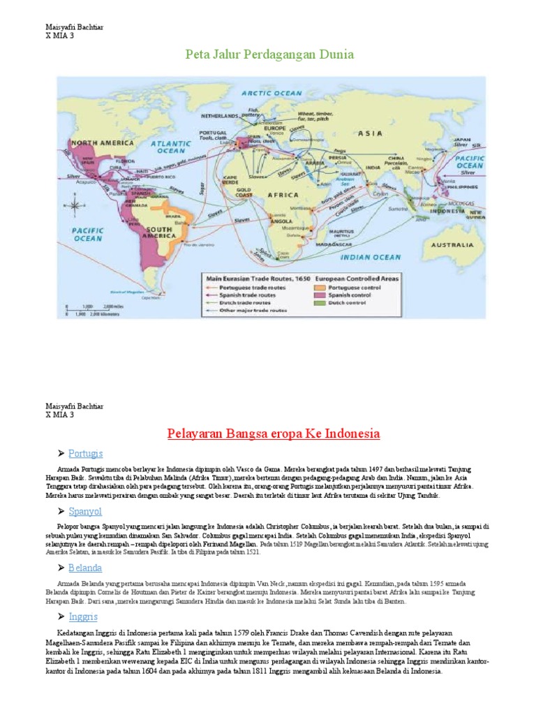Peta Jalur Perdagangan Dunia | PDF
