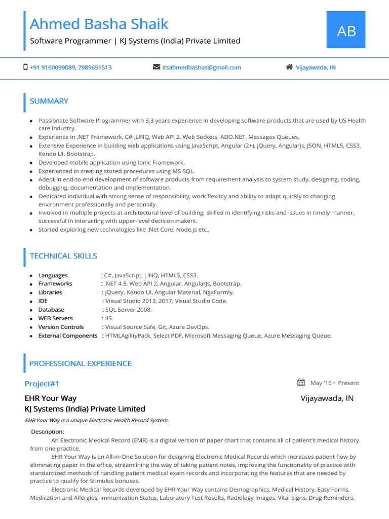 Ahmed Basha Shaik Ahmed Basha Shaik: Software Programmer - KJ Systems (India) Private Limited ...