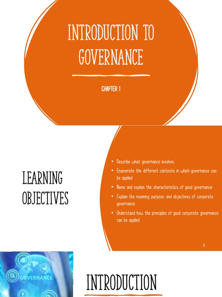 Chapter 1 - Introduction To Governance | PDF | Governance | Good Governance