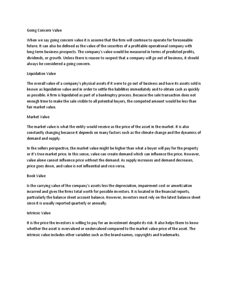 Going Concern V-WPS Office | PDF