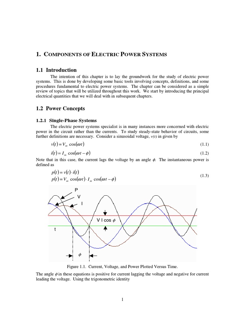 Components of Electric Power Systems | PDF | Electrical Impedance | Ac ...