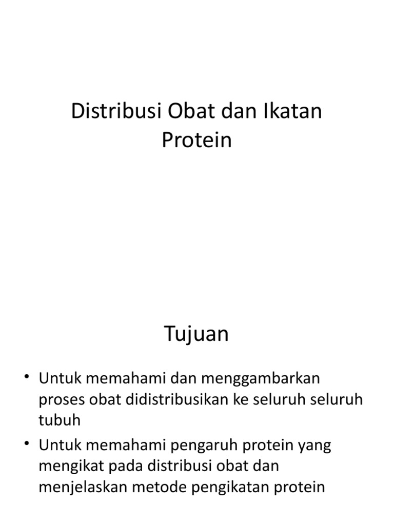 Distribusi Obat Dan Ikatan Protein | PDF | Kesehatan Holistik