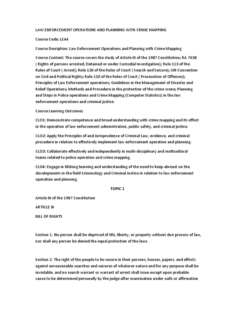 Lea4 Law Enforcement Operations and Planning With Crime Mapping Paolo ...