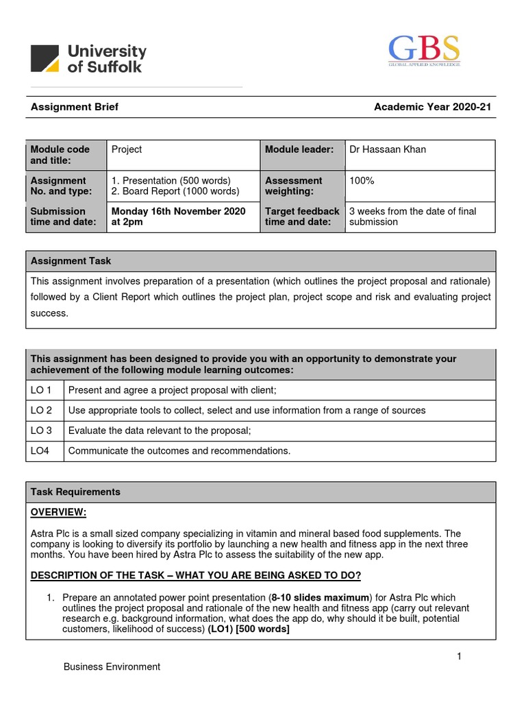 Project Assignment Brief | PDF | Argument | Theory