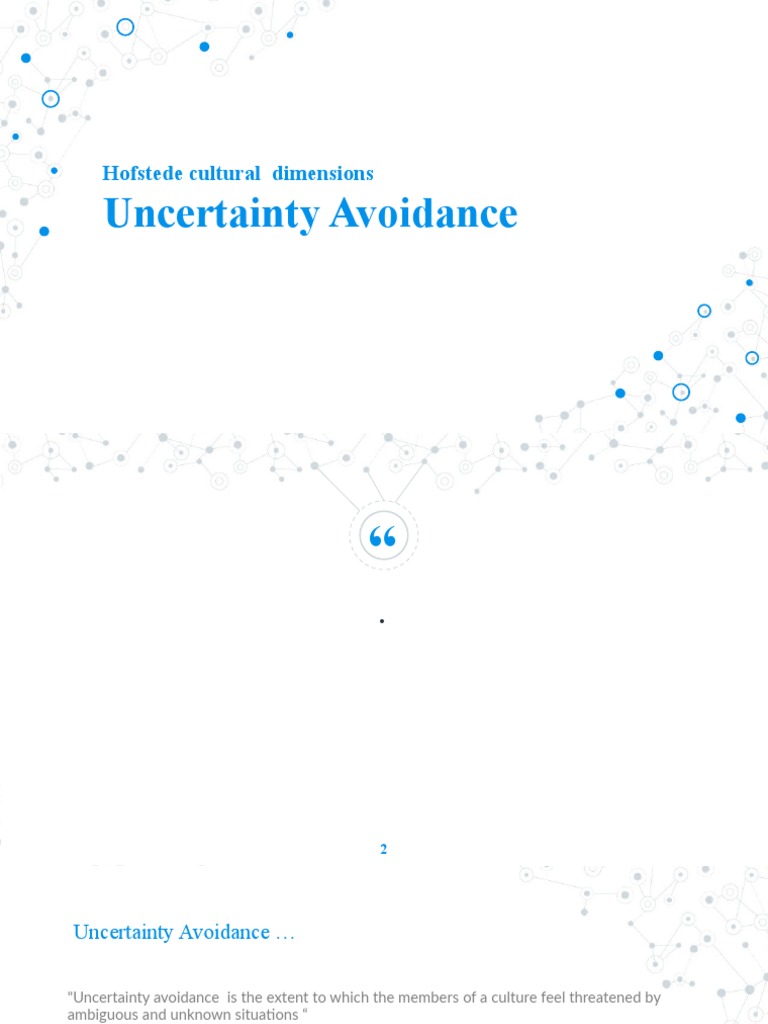Uncertainty Avoidance: Hofstede Cultural Dimensions | Download Free PDF ...