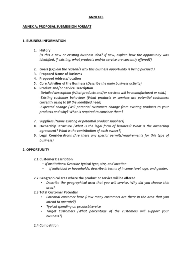 ANNEXES | PDF | Marketing | Business