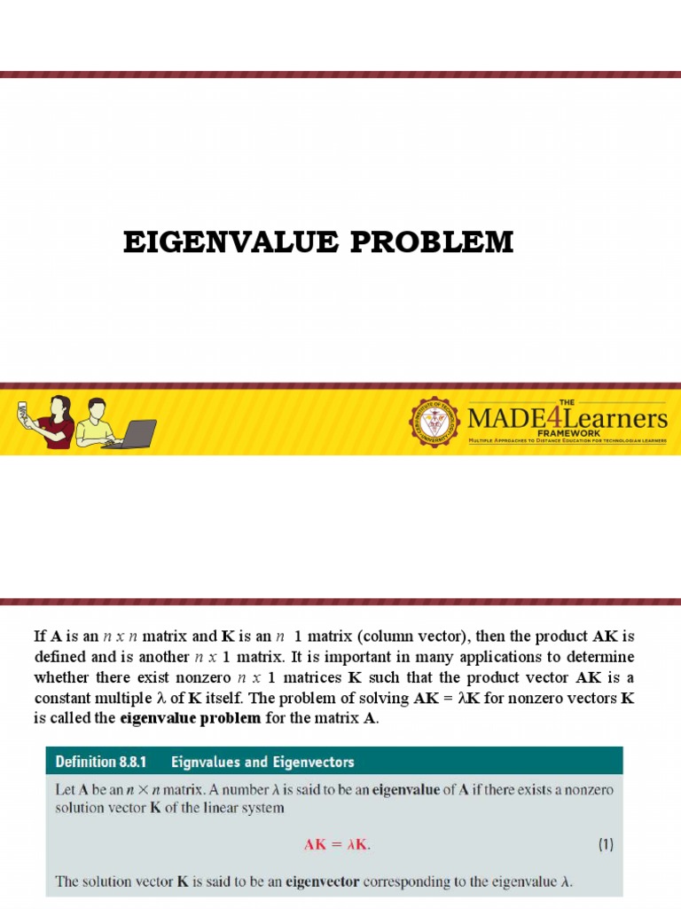 Eigenvalue Problem | PDF | Eigenvalues And Eigenvectors | Matrix (Mathematics)