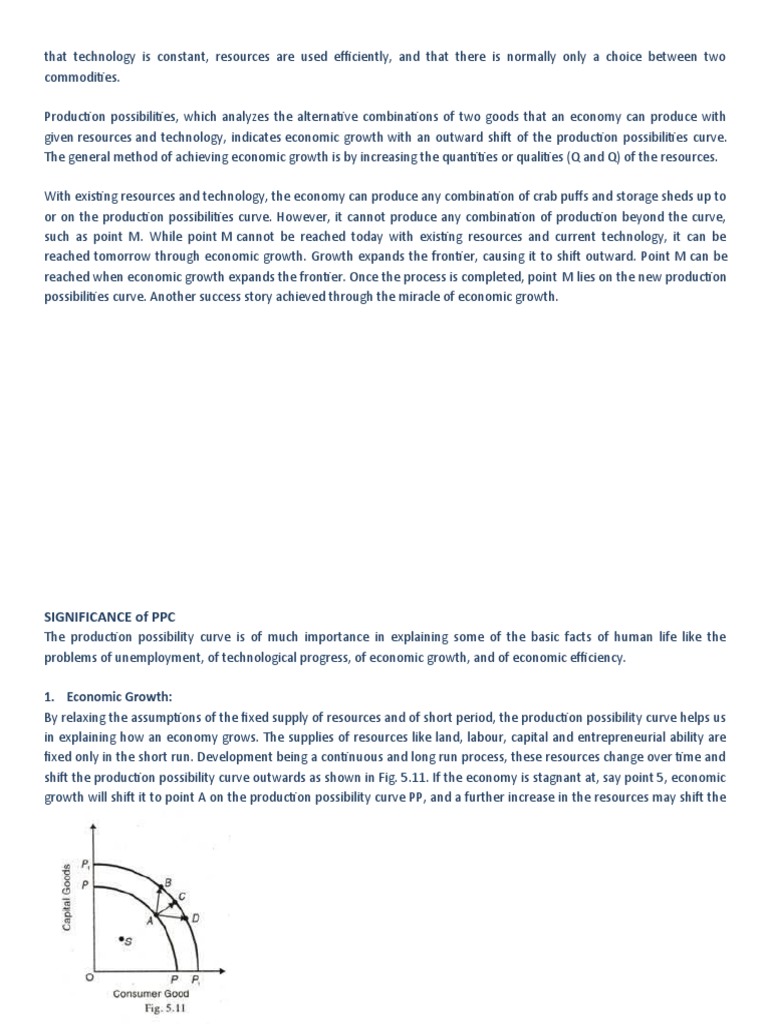 Significance of PPC: 1. Economic Growth | PDF | Economic Growth ...