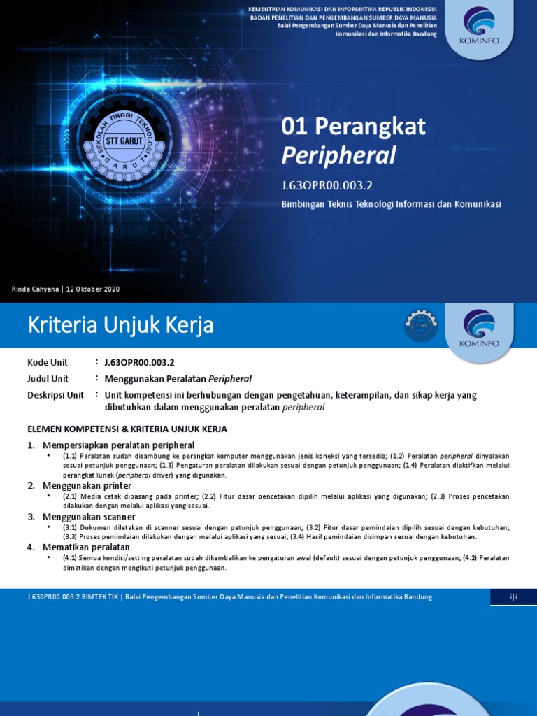 01 Peralatan Peripheral | PDF