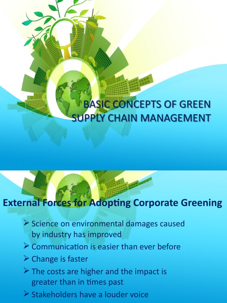 Basic Concepts of Green Supply Chain Management | PDF | Life Cycle ...