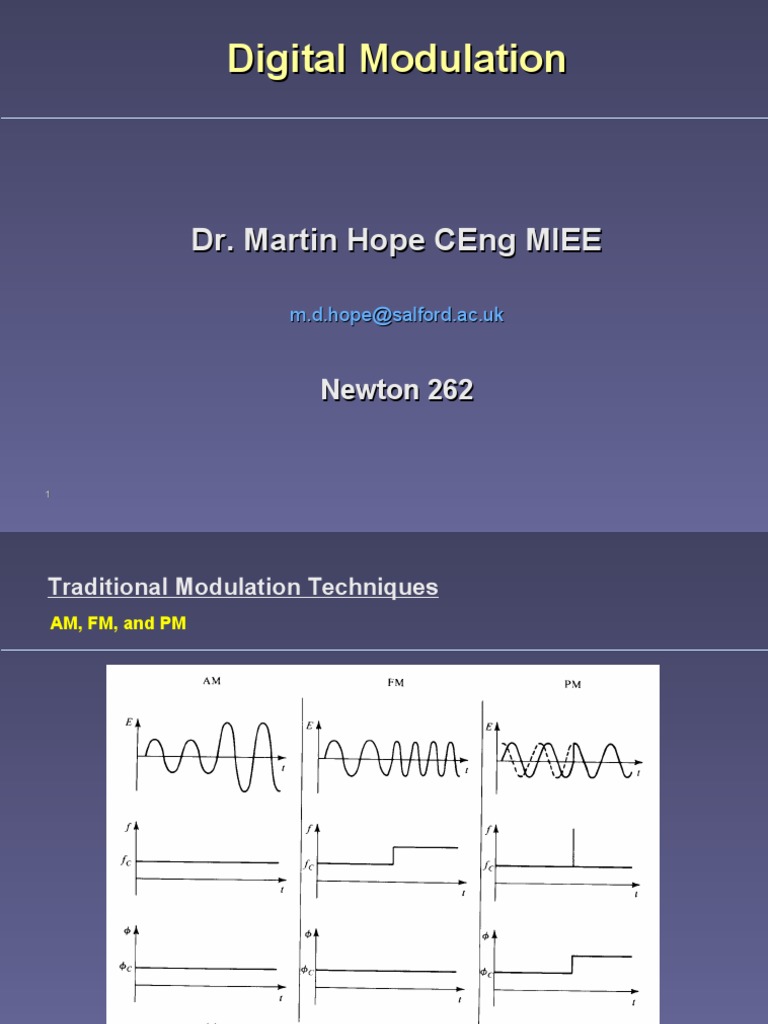 Lecture 5 Digital Modulation Pdf Detector Radio
