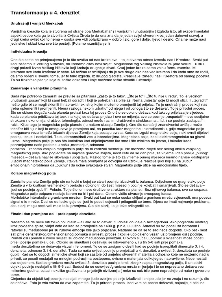 Transformacija U 4 Denzitet | PDF