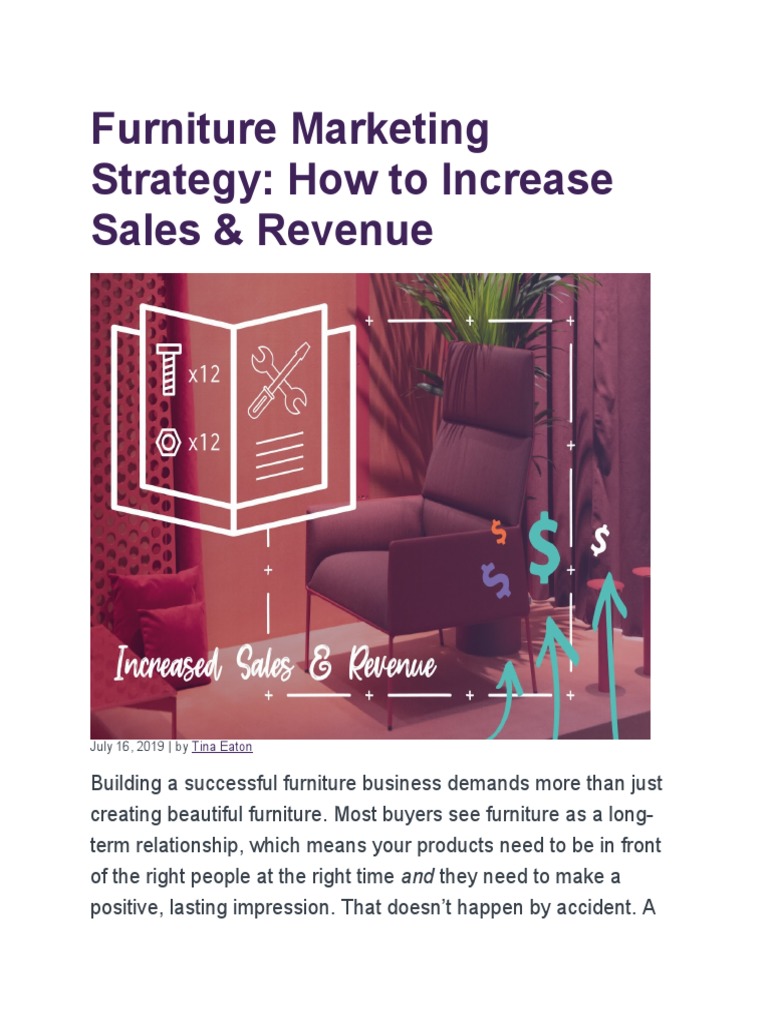 Furniture Marketing Strategy | PDF | Advertising | Marketing