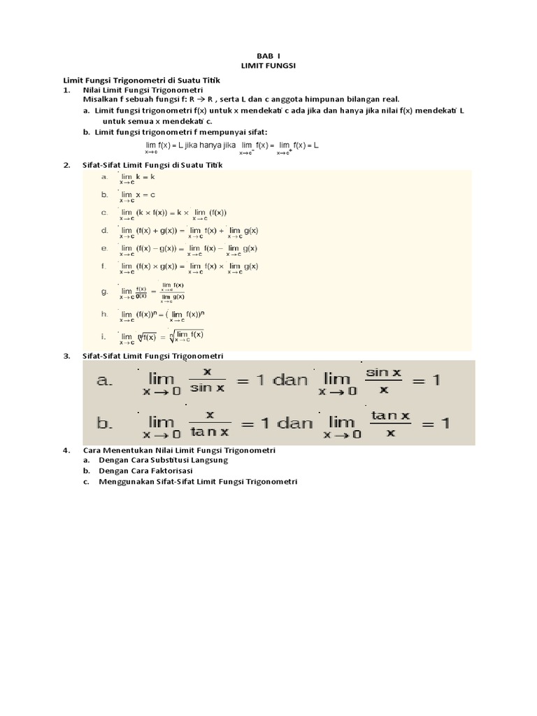 Bahan Ajar 1 Limit | PDF