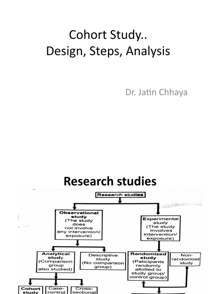 Cohort Study.. Design, Steps, Analysis: Dr. Jatin Chhaya | PDF | Cohort ...