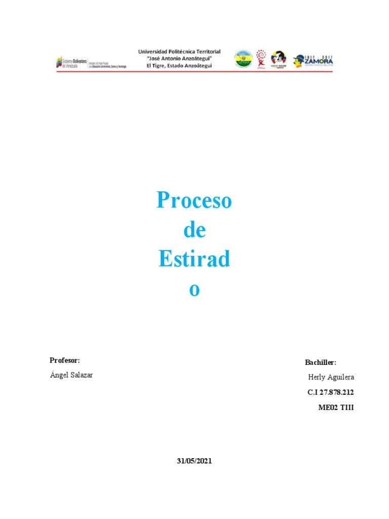 Proceso de Estirado de Metales | PDF | Extrusión | Plasticidad (Física)