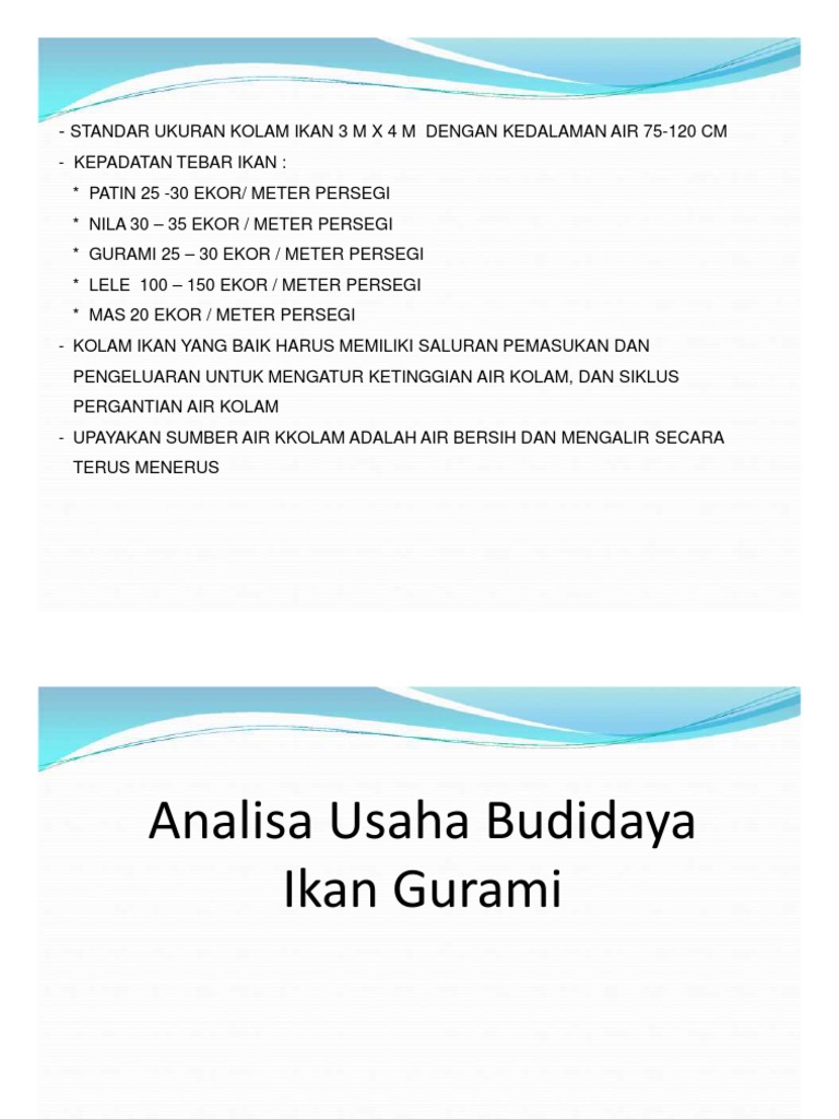 Panduan Usaha Budidaya Ikan | PDF