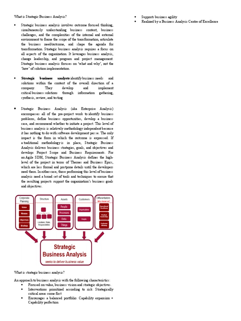 What Is Strategic Business Analysis | PDF | Business Analysis | Economies