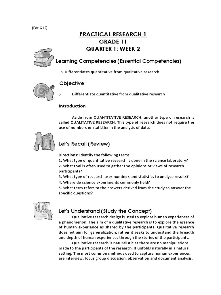 Qualitative Research Overview for Grade 11 | PDF | Qualitative Research ...