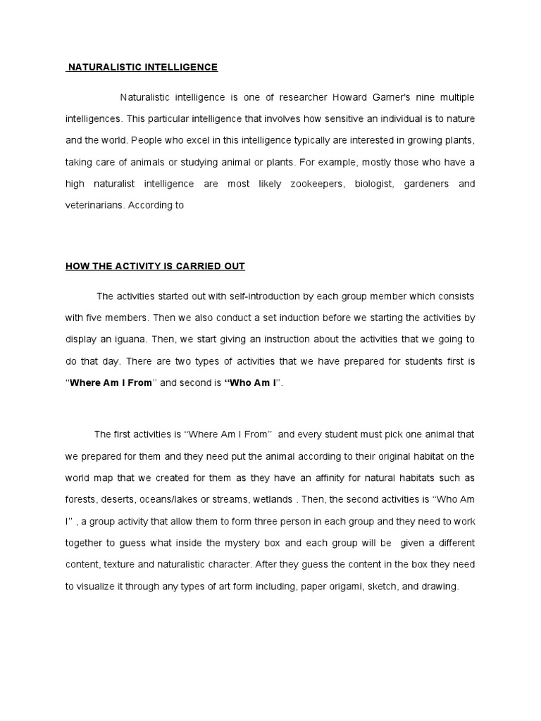 Naturalistic Intelligence | PDF | Perception | Psychology