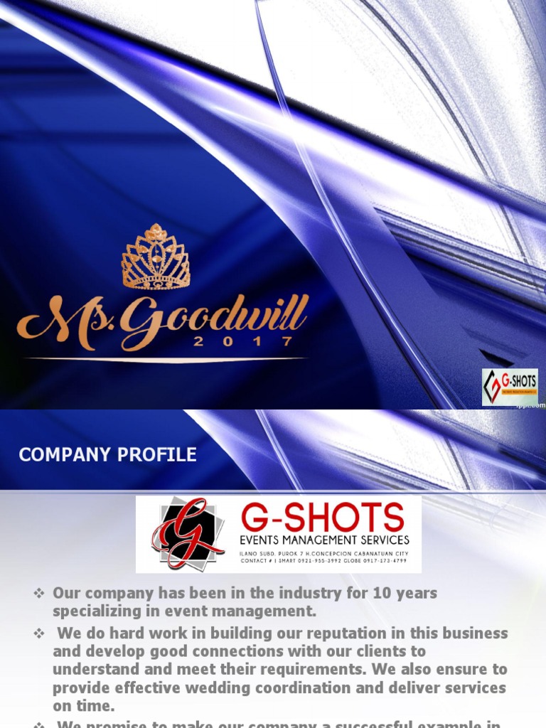 Ms. Goodwill 2017 Pageant Overview | PDF | Clothing
