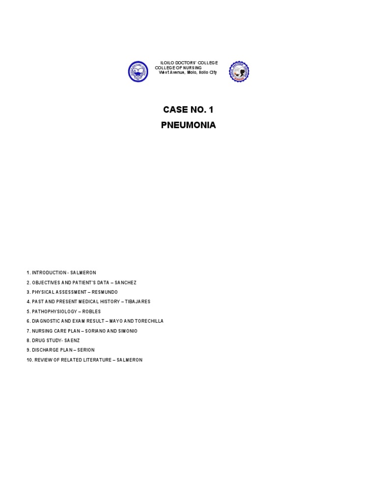 NURSING CARE PLAN Pneumonia | PDF | Pneumonia | Lung