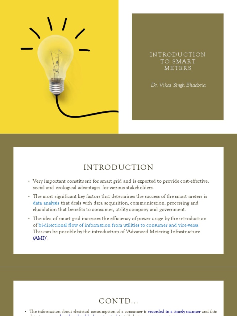 Introduction To Smart Meters | PDF | Smart Grid | Electrical Grid