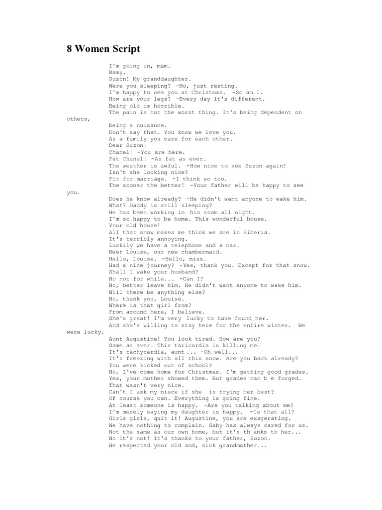 8 Women Script | PDF