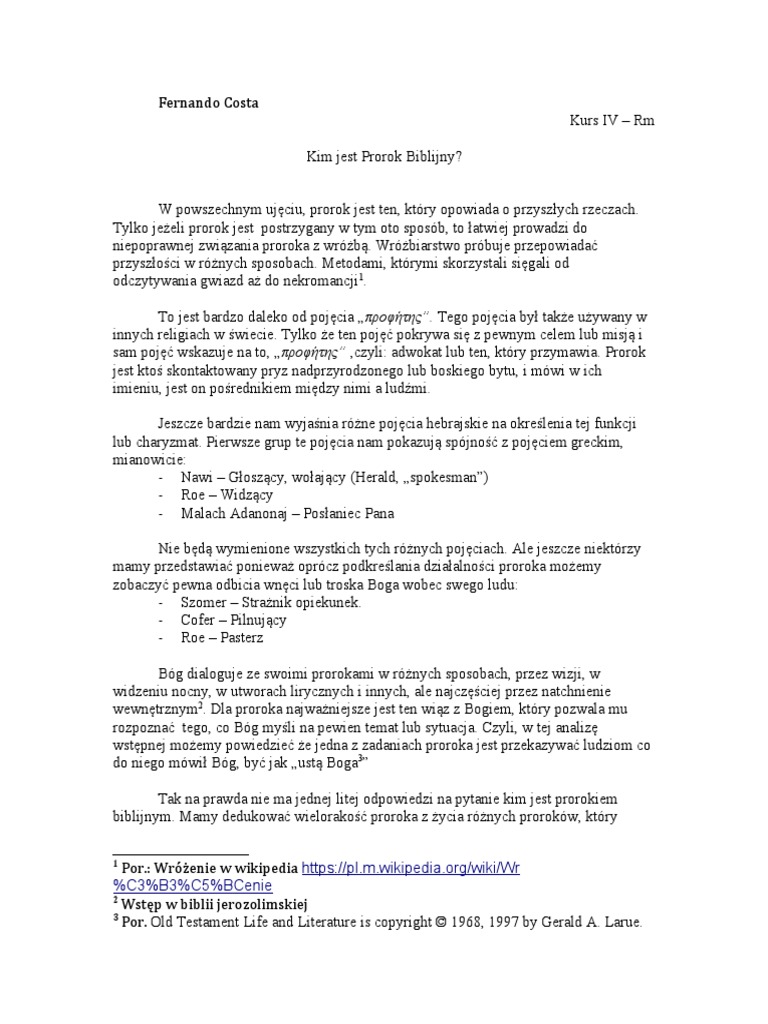 Kim Jest Prorok ? | PDF