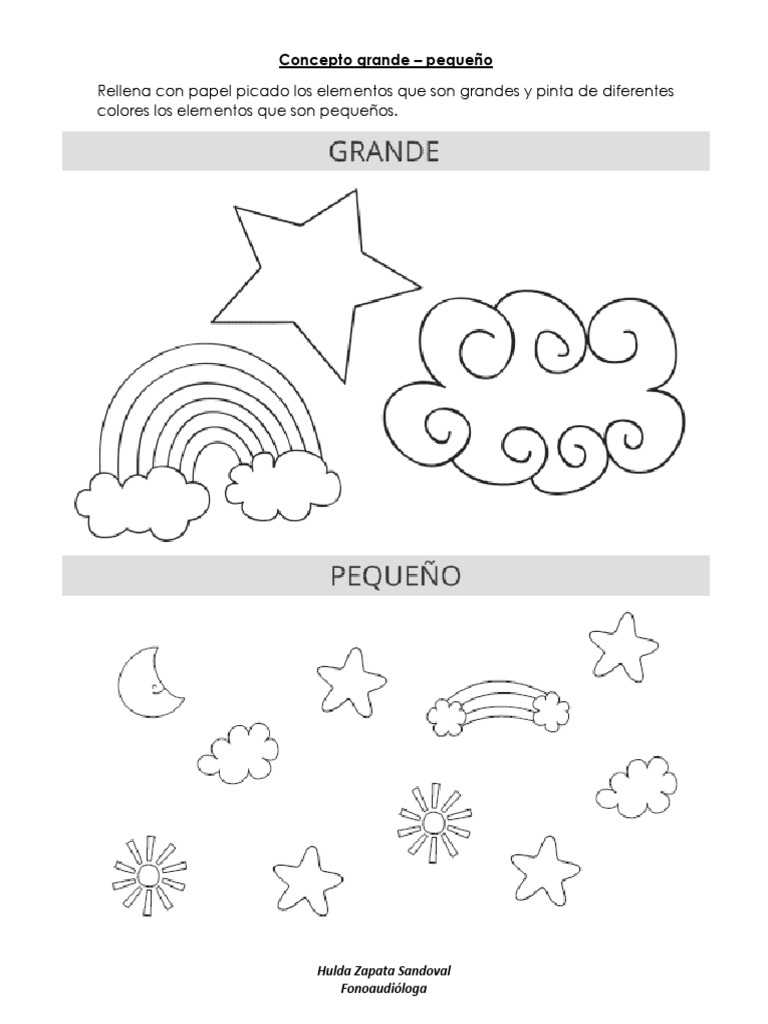 Ficha Concepto Grande - Pequeño | PDF | Relaciones personales, crianza ...