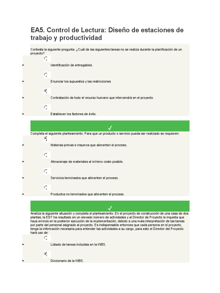 EA5 Control de Lectura Diseño de Estaciones de Trabajo y Productividad ...