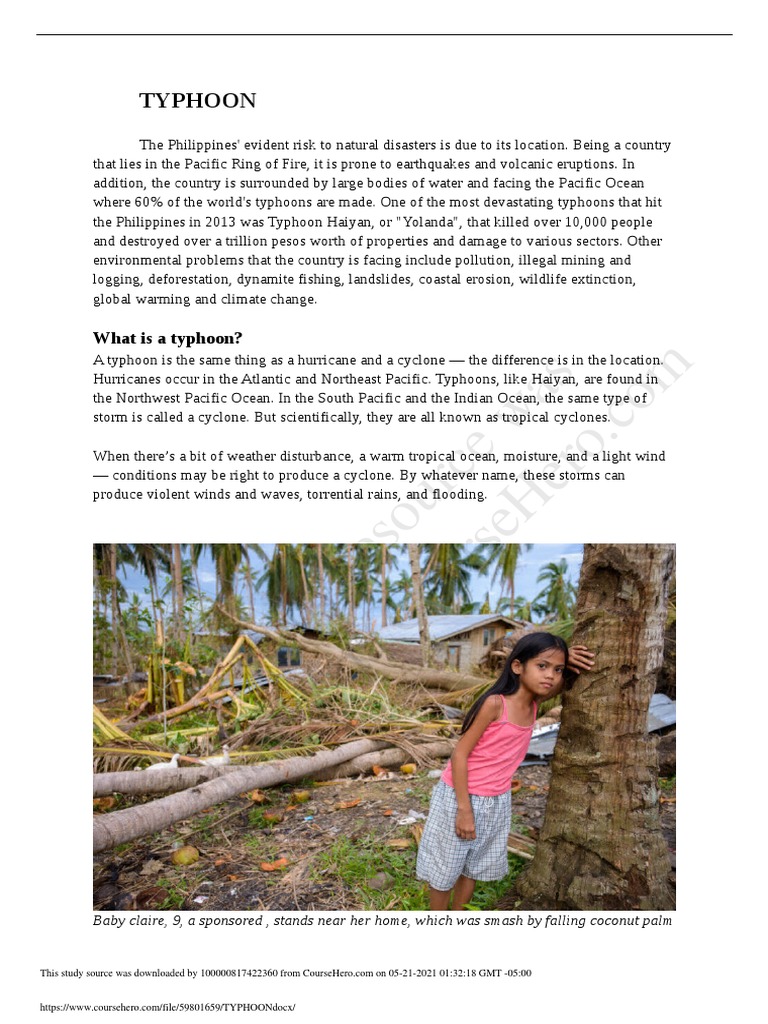 This Study Resource Was: Typhoon | PDF | Tropical Cyclones | Typhoon